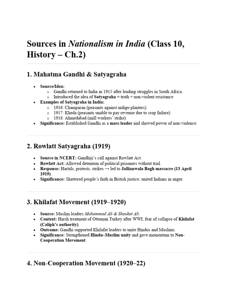 Nationalism in India: Key Movements & Figures | PDF | Mahatma Gandhi ...