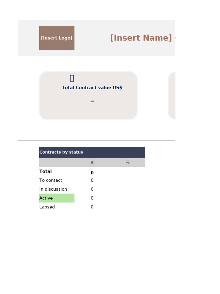 Contract Tracker Template for Excel | PDF | Financial Markets | Computing