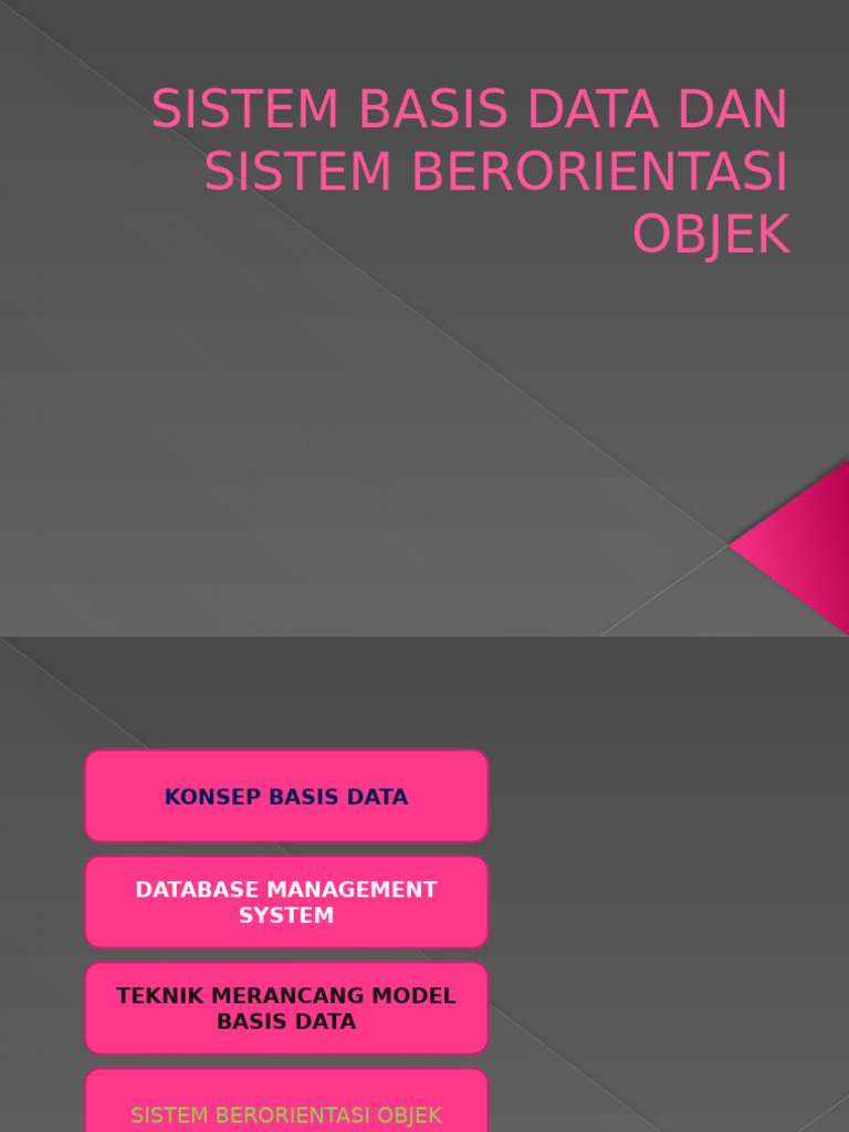 7.sistem Basis Data Dan Sistem Berbasis Objek OK | PDF