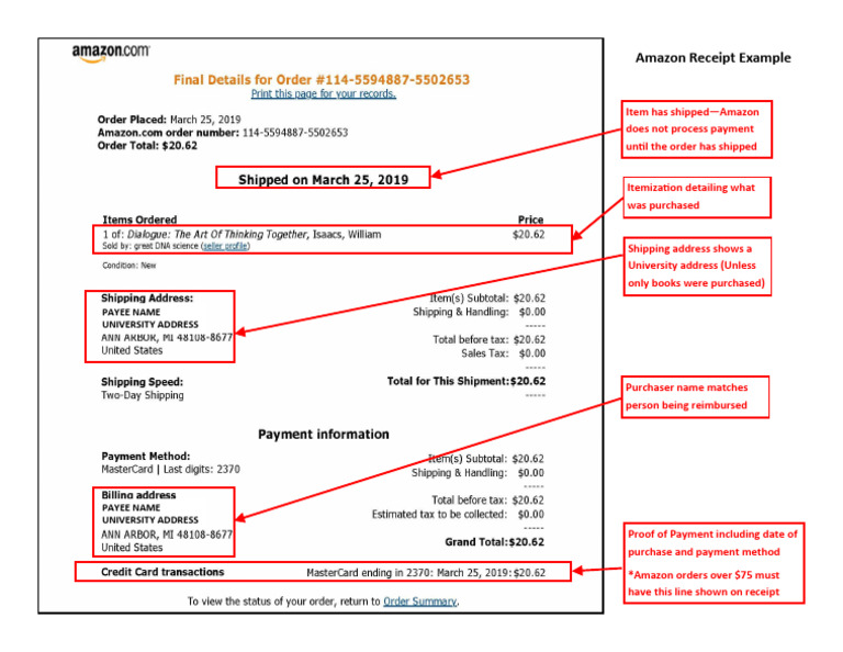 Updated Amazon Receipt | PDF
