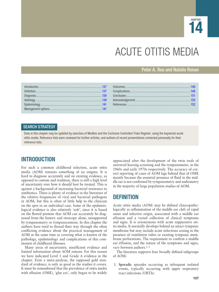 Actus Otitis Media | PDF | Diseases And Disorders | Medical Specialties