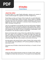 Insights from Bacon's "Of Studies" | PDF | Francis Bacon | Science
