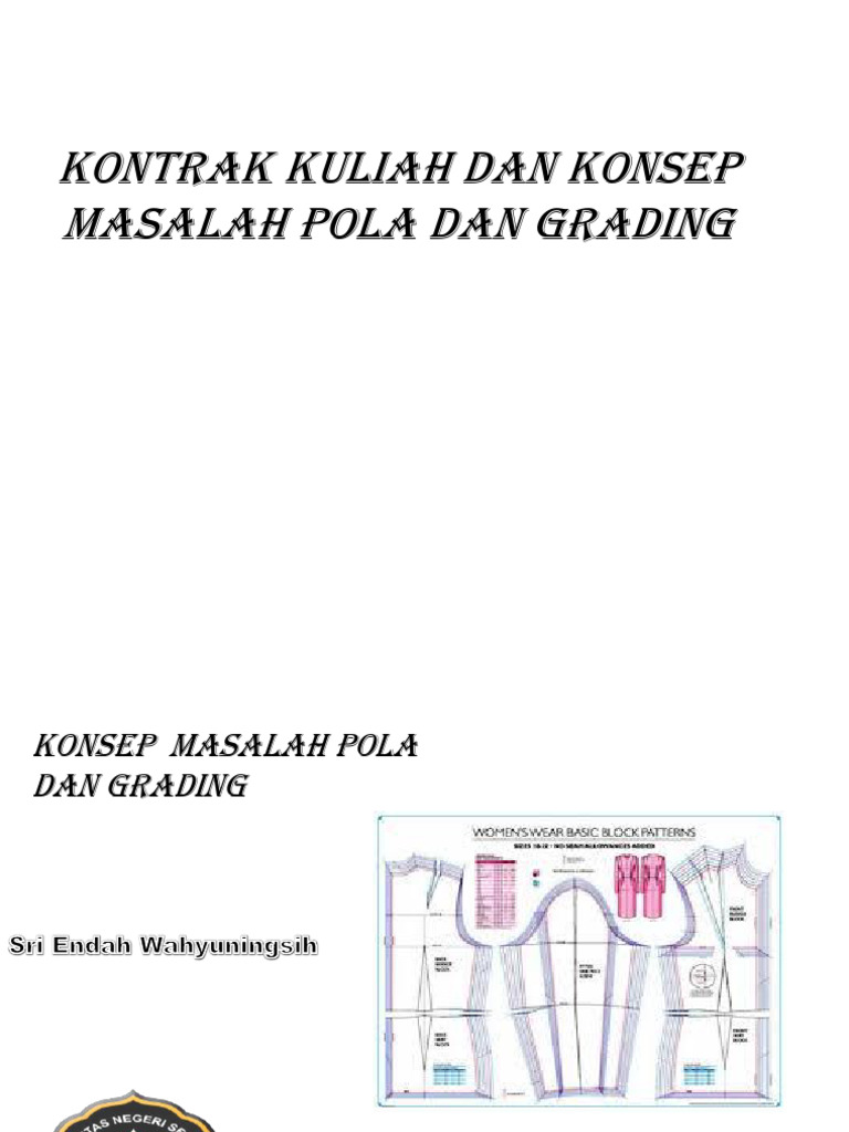 Bahan Ajar Analisis Pola Dan Grading Bahan Ajar Analisis Pola Dan ...