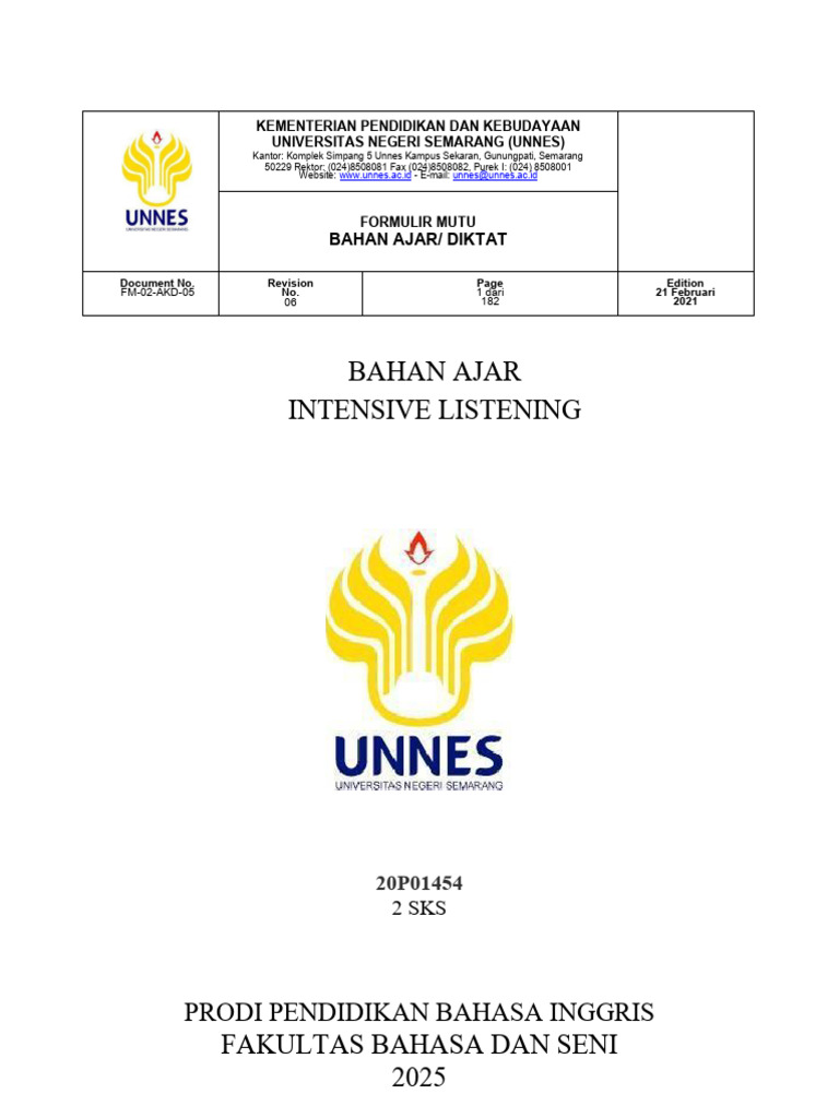 Intensive Listening Course Material | PDF | Question