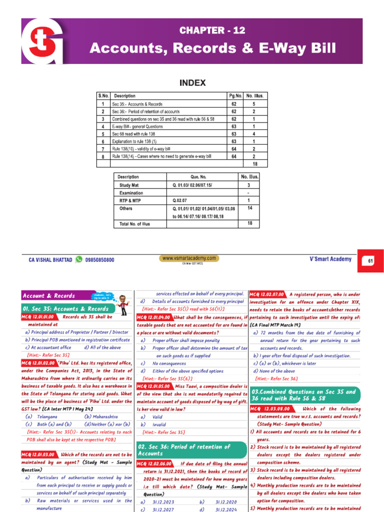 Chapter12 Eway Bill | PDF