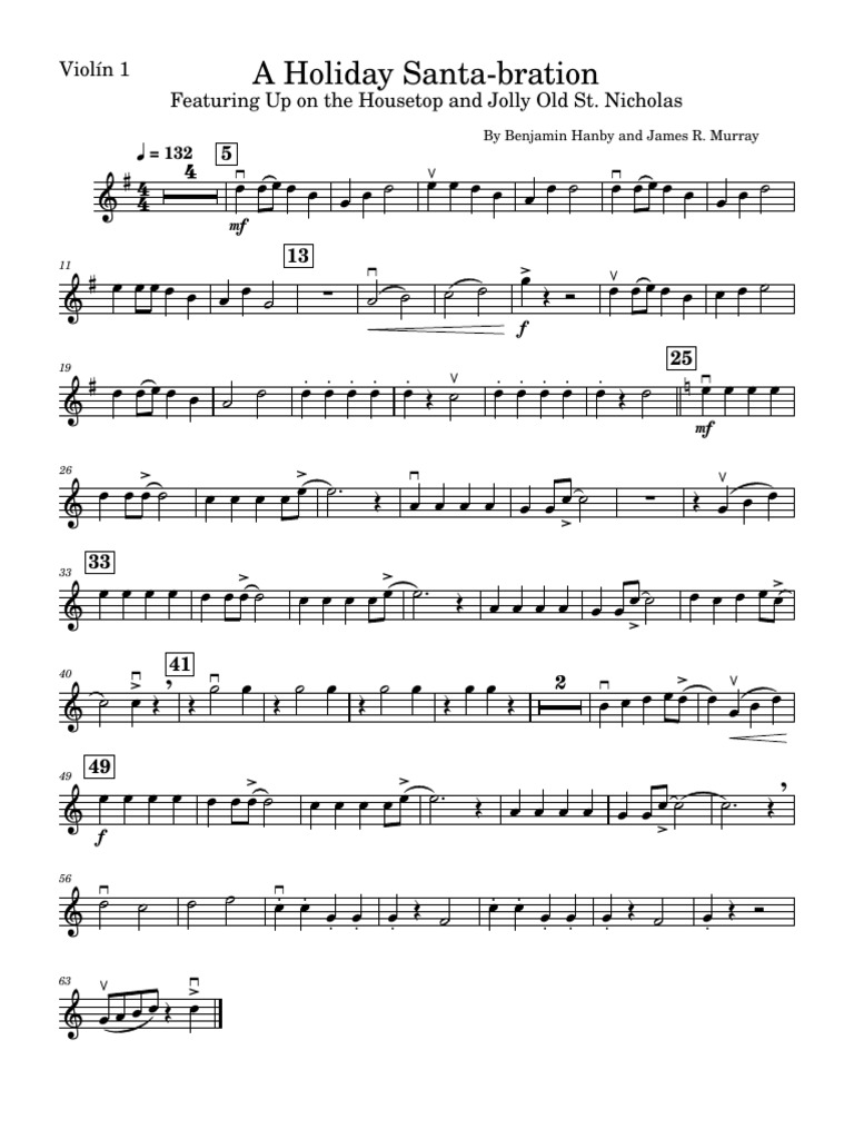 A Holiday Santa Bration Violín - 1 | PDF