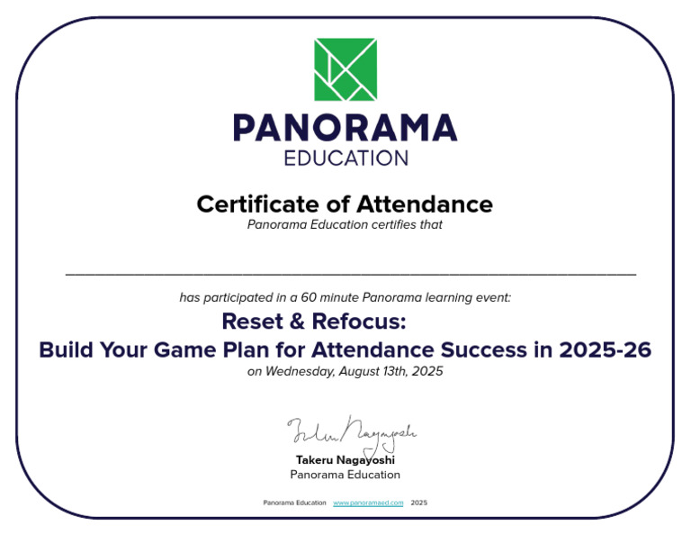 Reset & Refocus - Build Your Game Plan For Attendance Success in 2025 ...