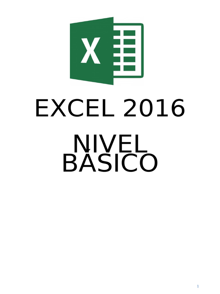 Manual Completo de Excel 2016 PDF | PDF | Microsoft Excel | Hoja de cálculo