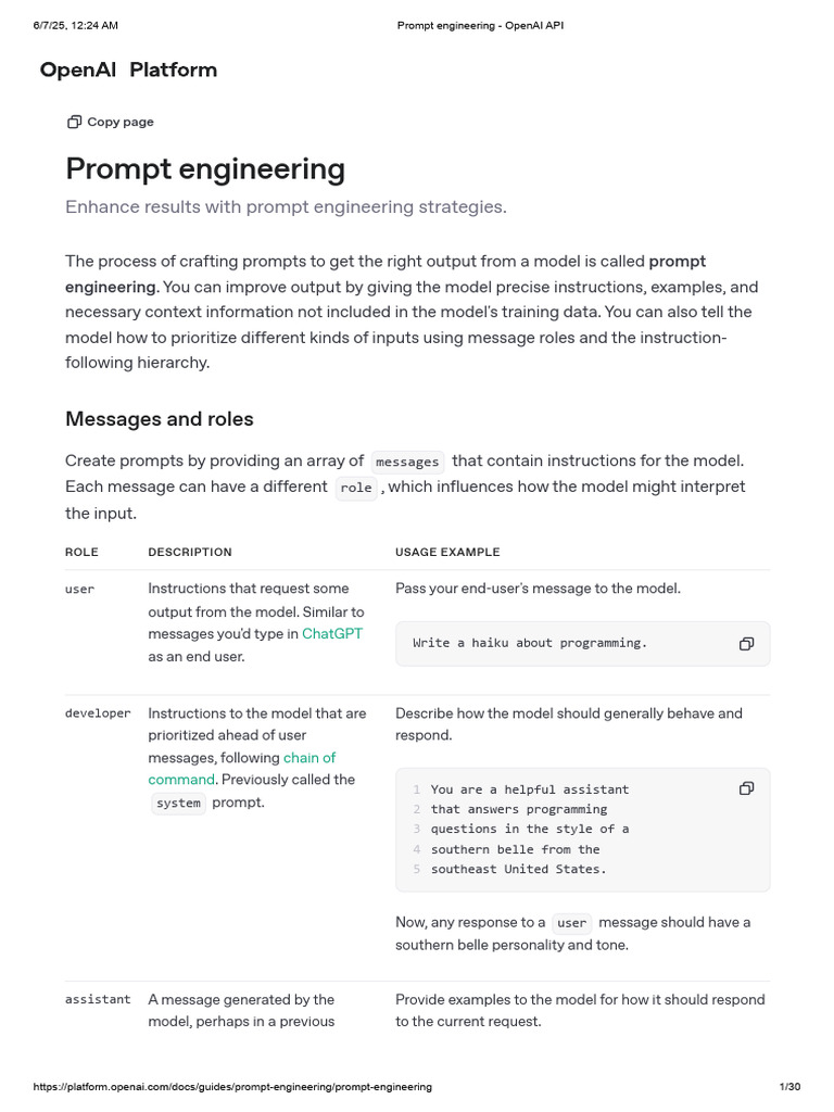 Prompt Engineering - OpenAI API | PDF | Information Retrieval | Computer Programming