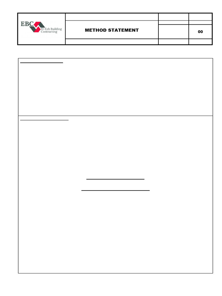 04 Method of Statment For Block Works | PDF | Concrete | Mortar (Masonry)