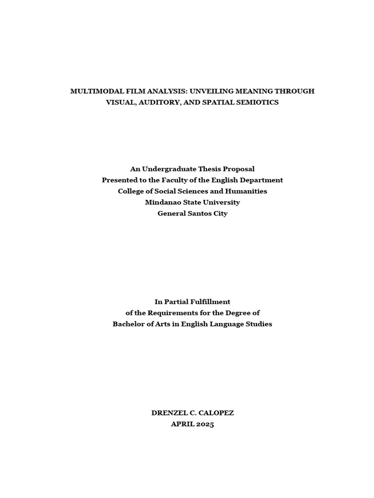 Multimodal Film Analysis | PDF | Narrative | Semiotics