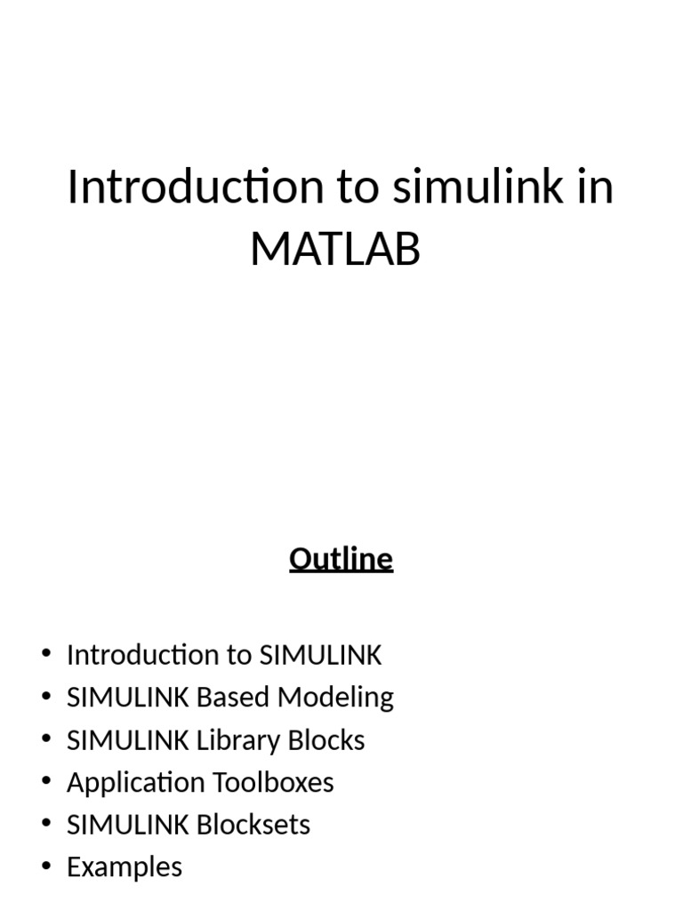 Simulink PPT | PDF | Matlab | Simulation