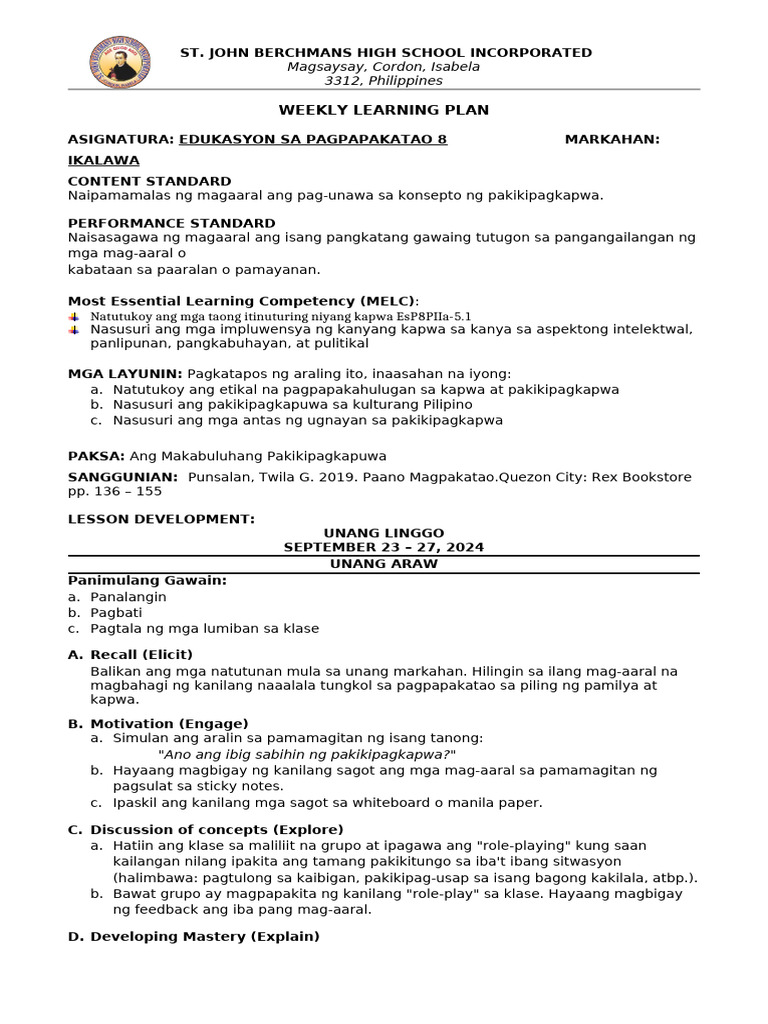 Esp8 Q2 Week 1 | PDF