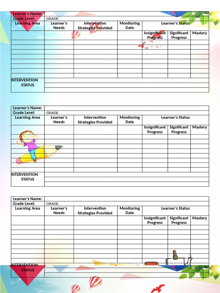 Individual Learning Monitoring Plan | PDF
