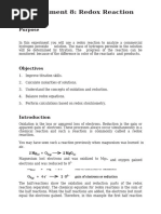 Determination of Hydrogen Peroxide Concentration by Titration With ...