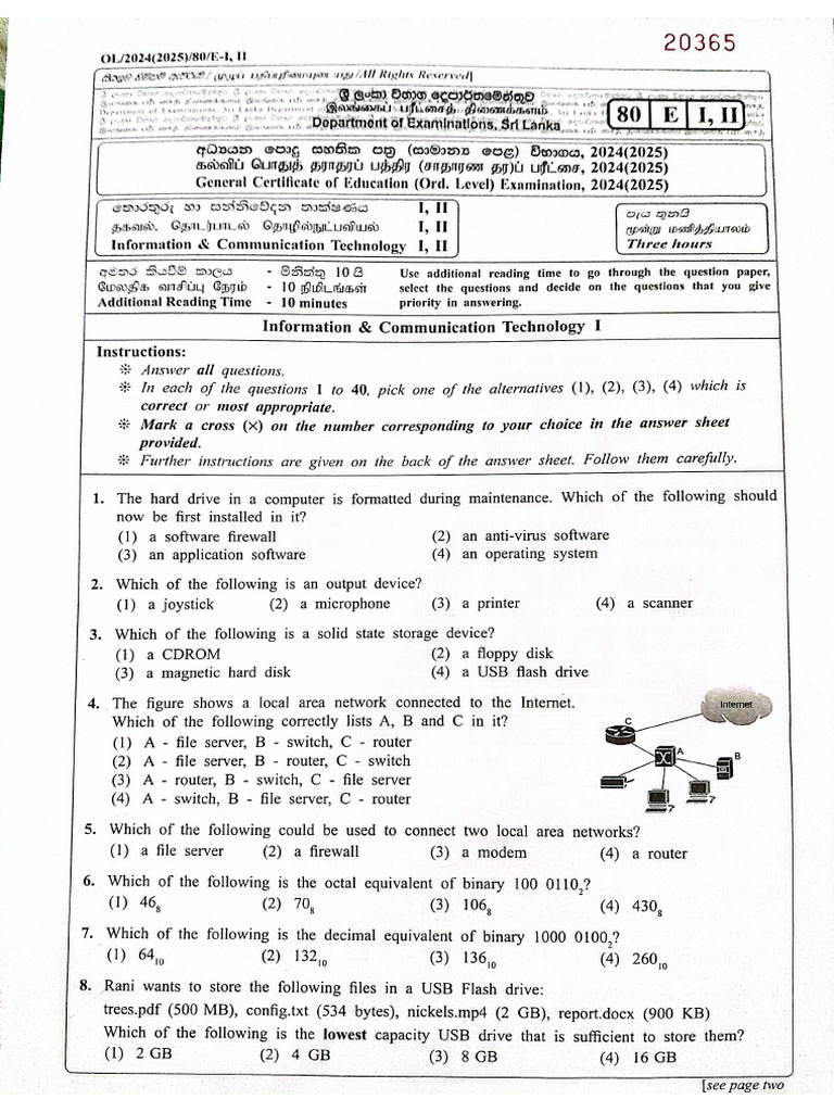 2024 OL Ict Part 1 | PDF