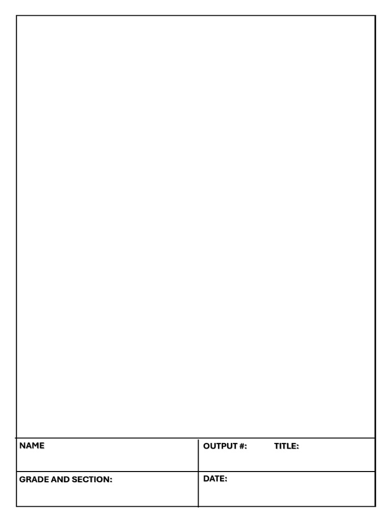 Output Template Mapeh Portrait | PDF