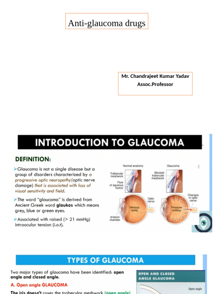 Anti Glaucoma Drugs | PDF