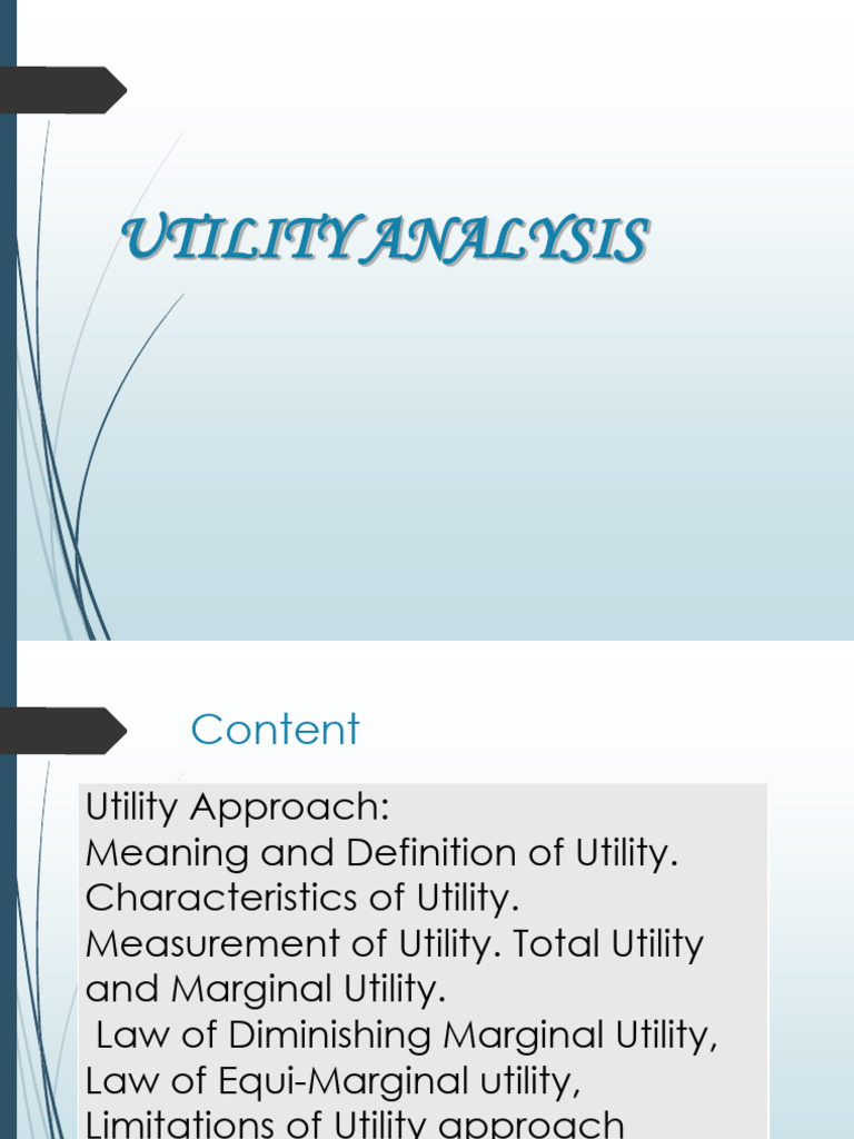 Understanding Utility Analysis and Limitations | PDF | Utility ...