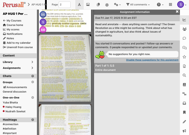 5.5 - AP HUG 1 Per 3 (2024) - Perusall 2 | PDF | Agriculture | Green ...