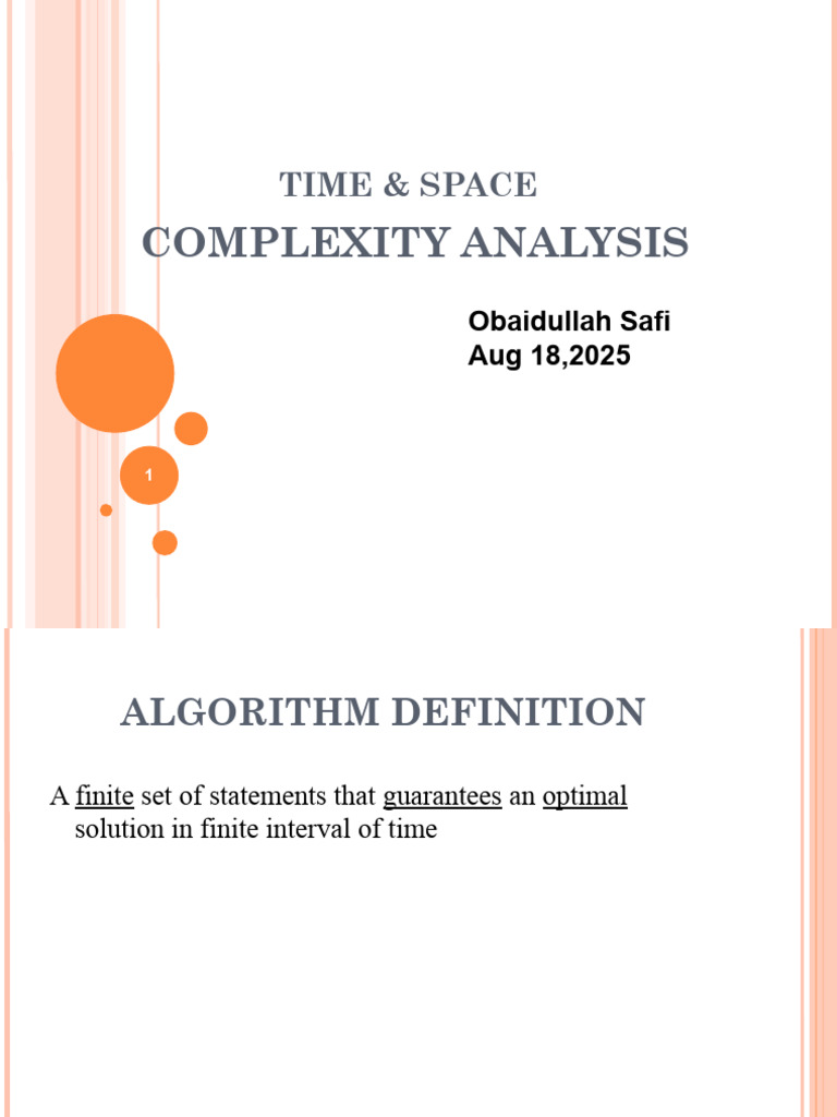 Time Complexity Analysis Overview | PDF | Time Complexity | Theoretical ...