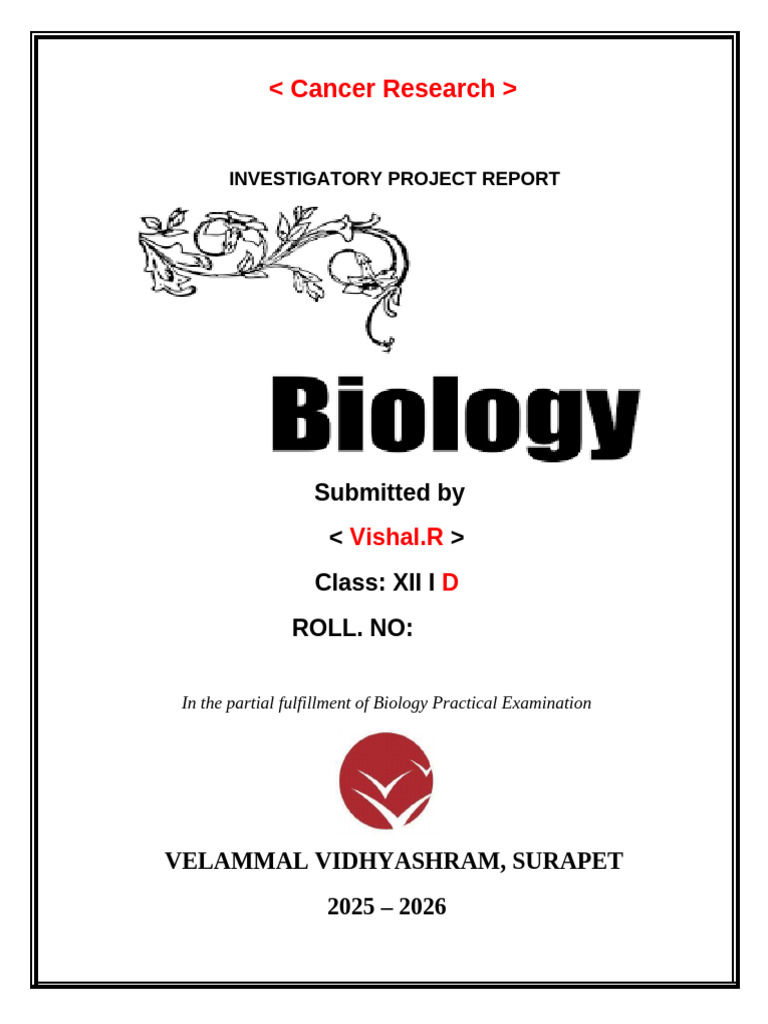 Cancer Research Project Report | PDF