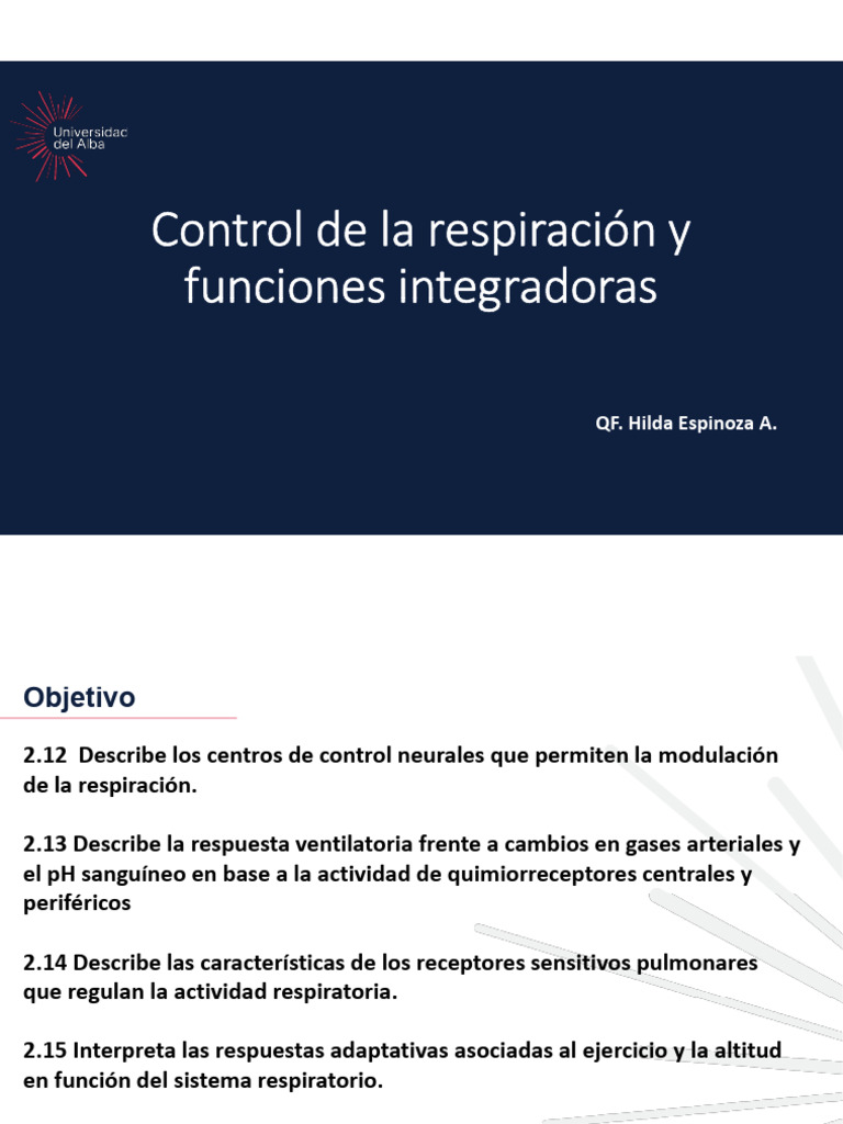 Clase 7 Control de La Respiración y Funciones Integradas | PDF ...