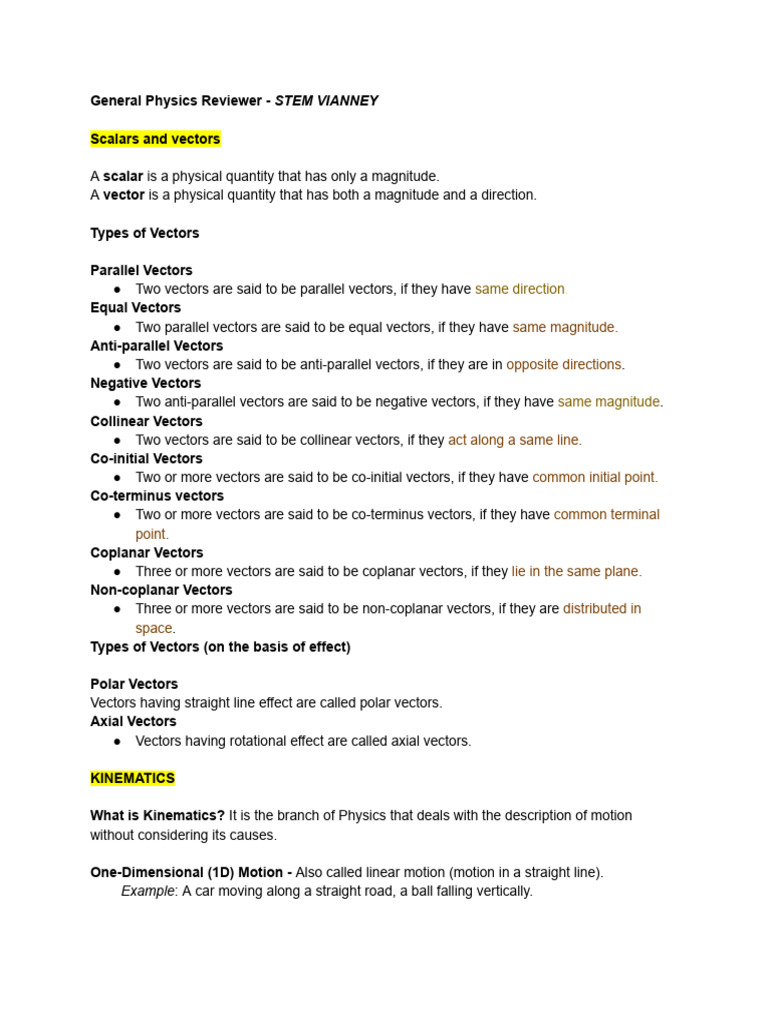 Gen Phy | PDF | Euclidean Vector | Acceleration