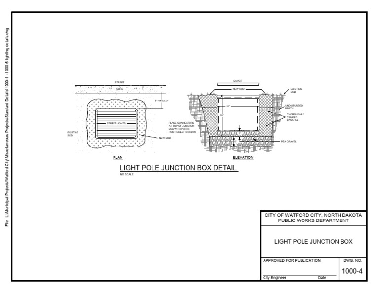 Light Pole Junction Box Details | PDF