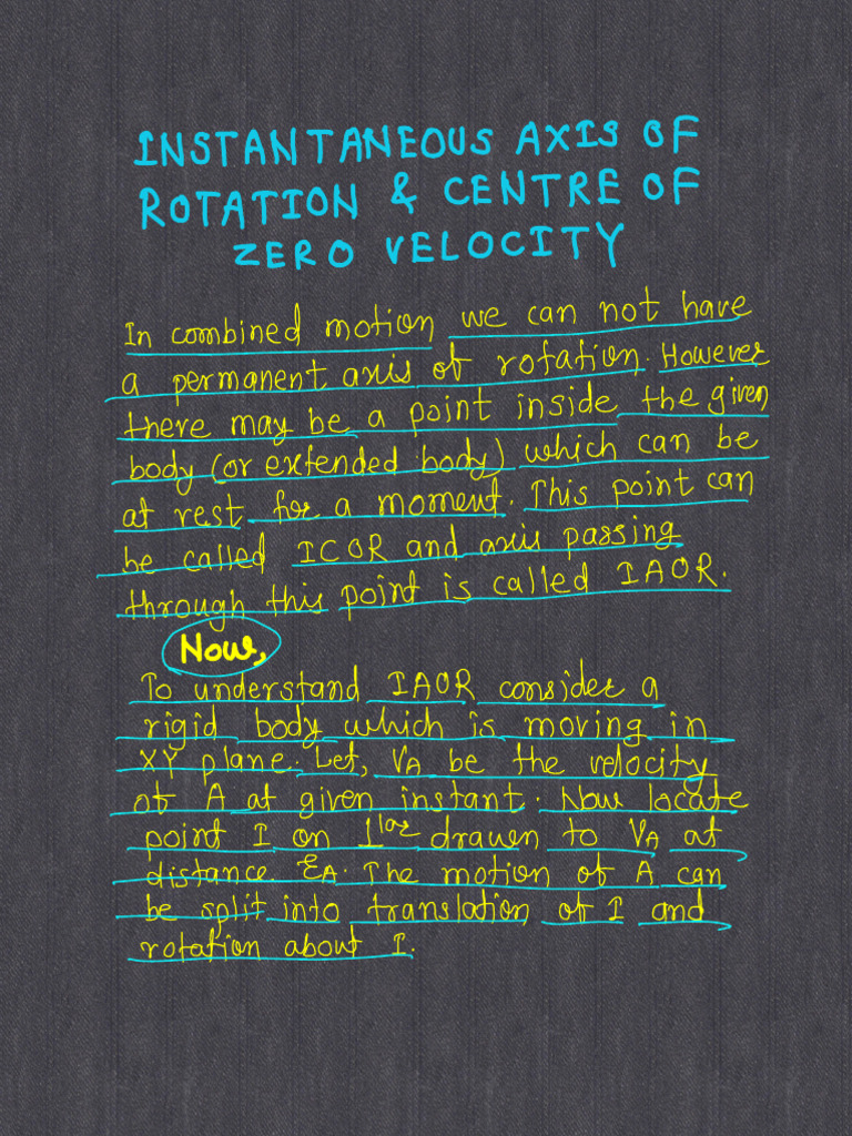 ROTATIONAL MOTION 3-INSTANTANEOUS AXIS OF ROTATION ...