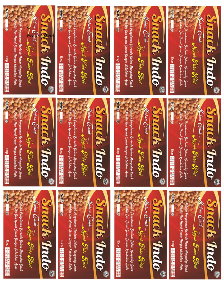 Label Snack TERBARU | PDF