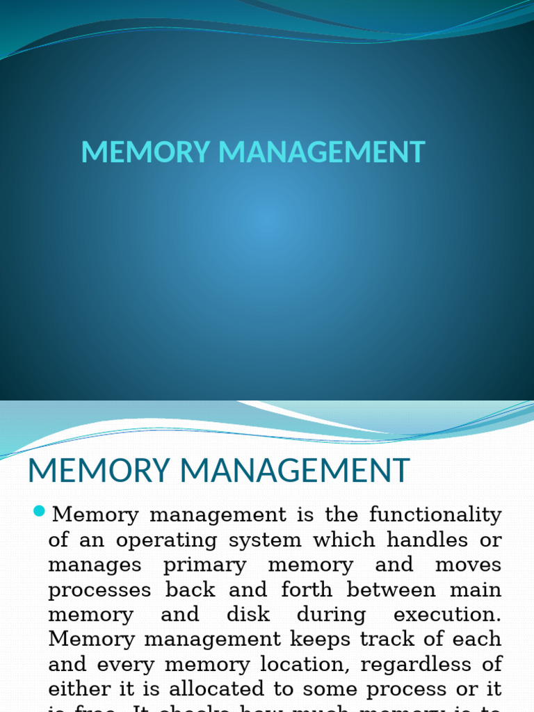 Unit 3 Memory Management | PDF | Process (Computing) | Computer Engineering
