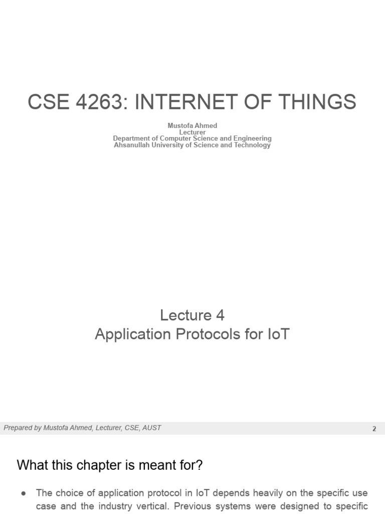 IoT Application Transport Methods Overview | PDF | Internet Protocol ...