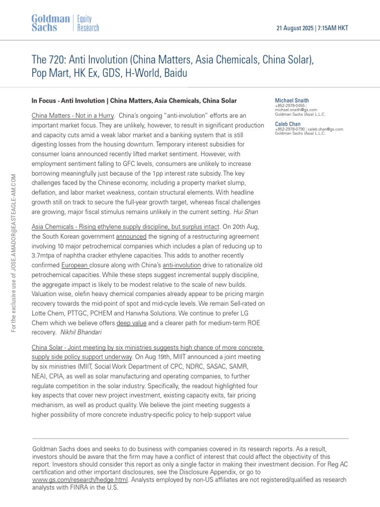 China’s Anti-Involution in Chemicals | PDF | Investing | Economies