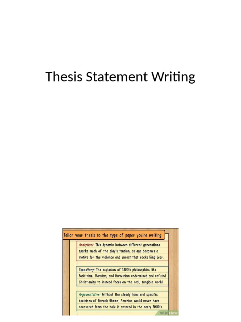 Thesis Statement Writing | PDF