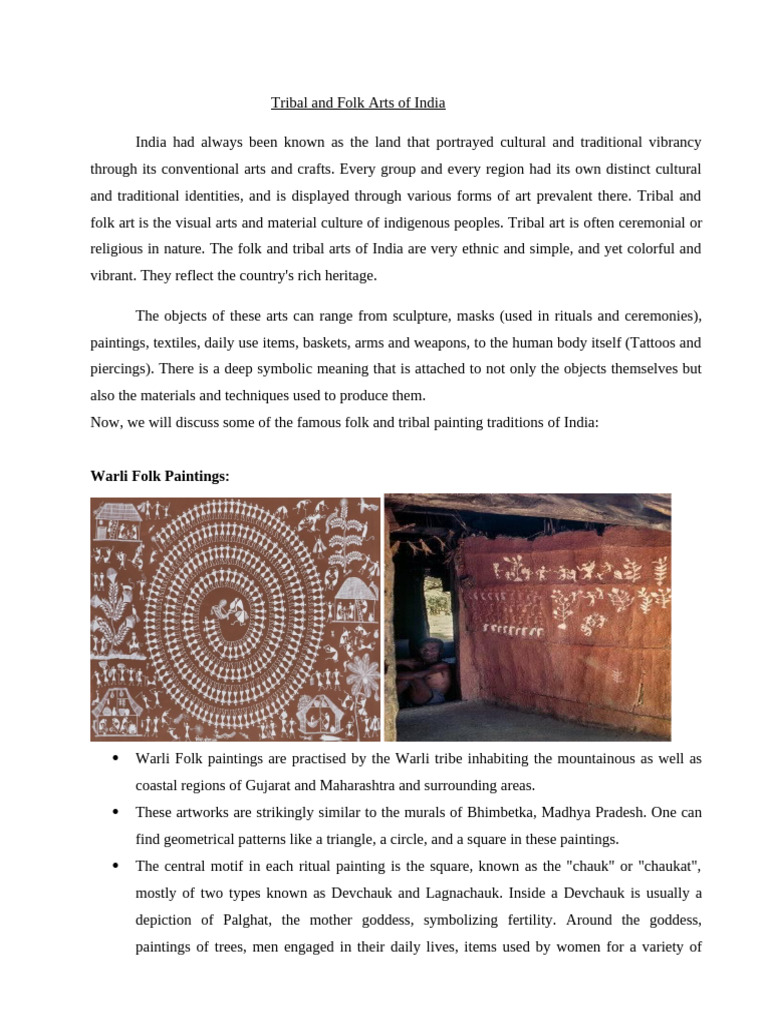 Exploring India's Folk and Tribal Arts | PDF