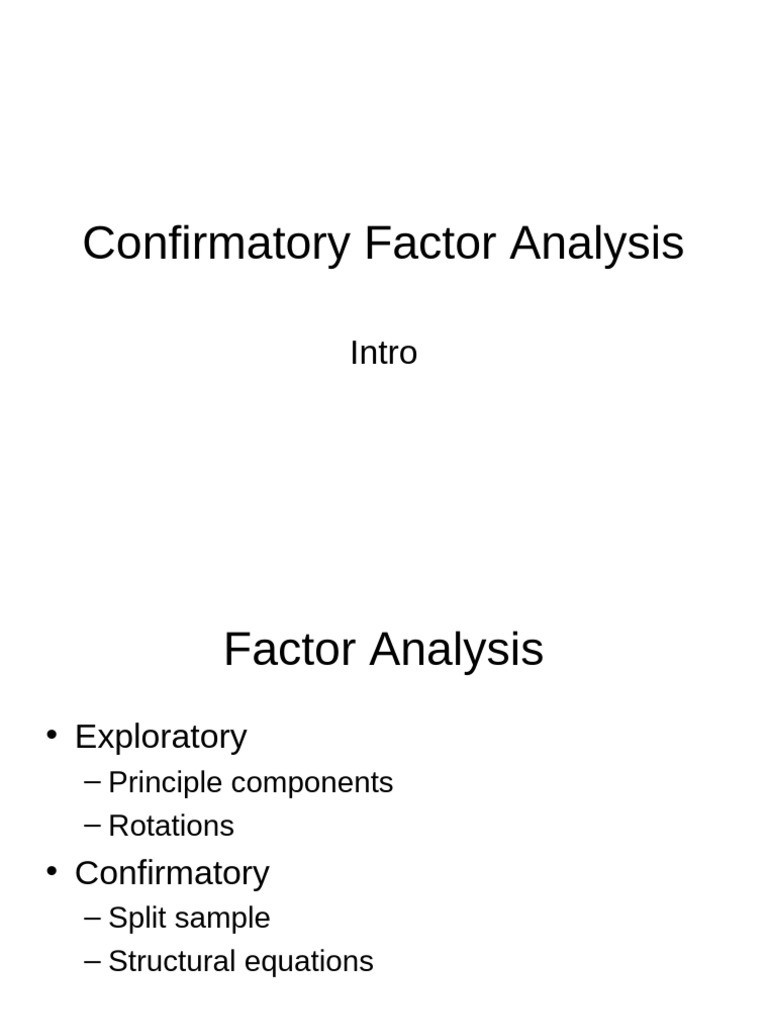 Confirmatory Factor Analysis | PDF | Factor Analysis | Matrix (Mathematics)