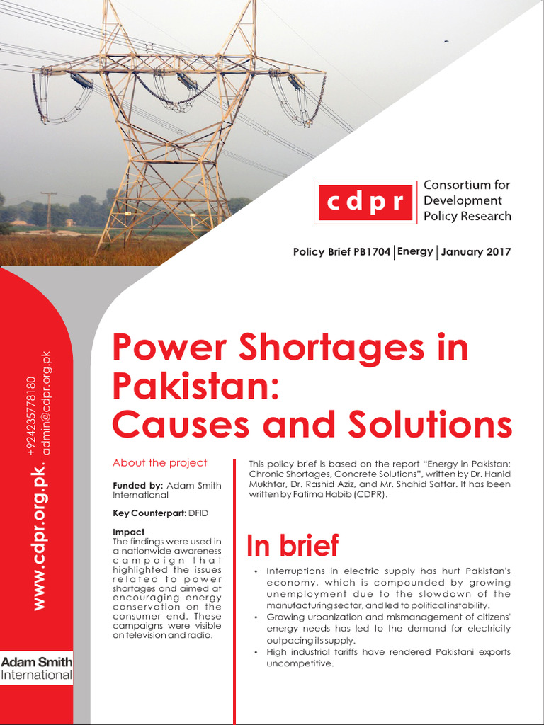 Power Shortages in Pakistan | PDF | Cost Of Living | Subsidy