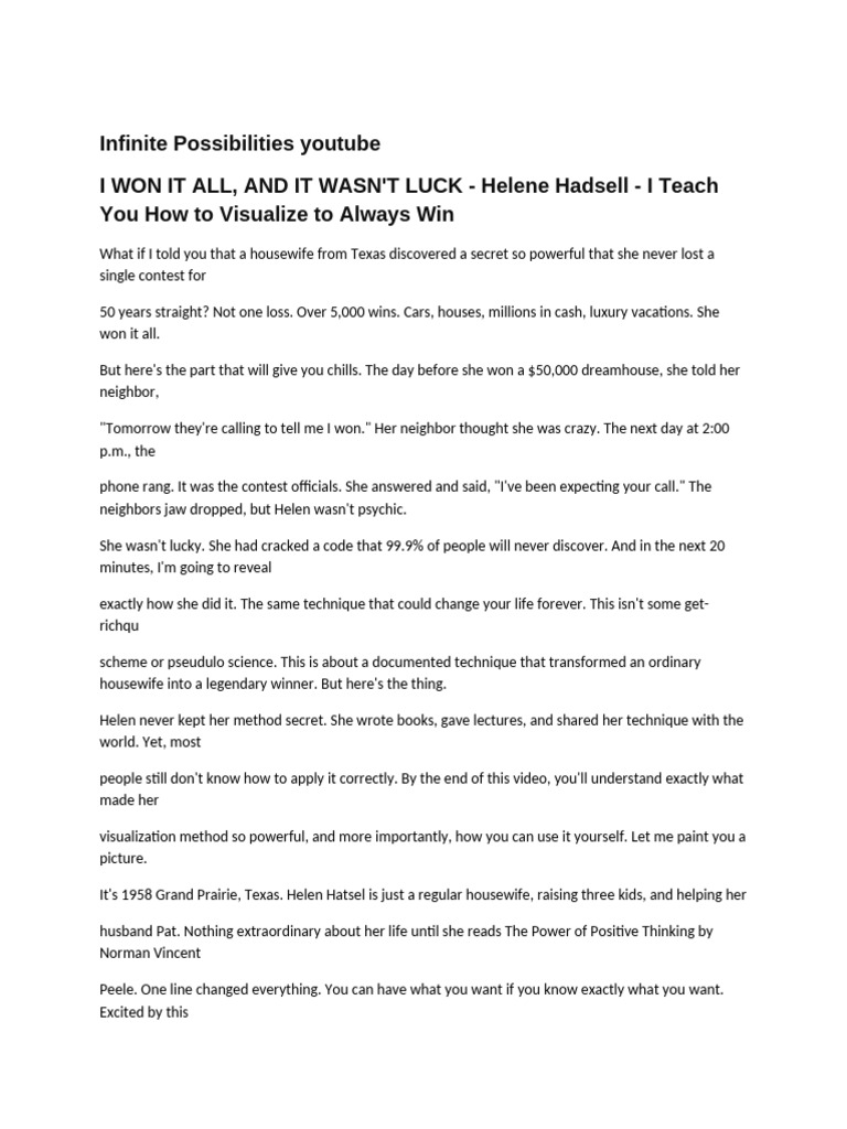 Helen Hadsell's Winning Visualization Method | PDF | Thought