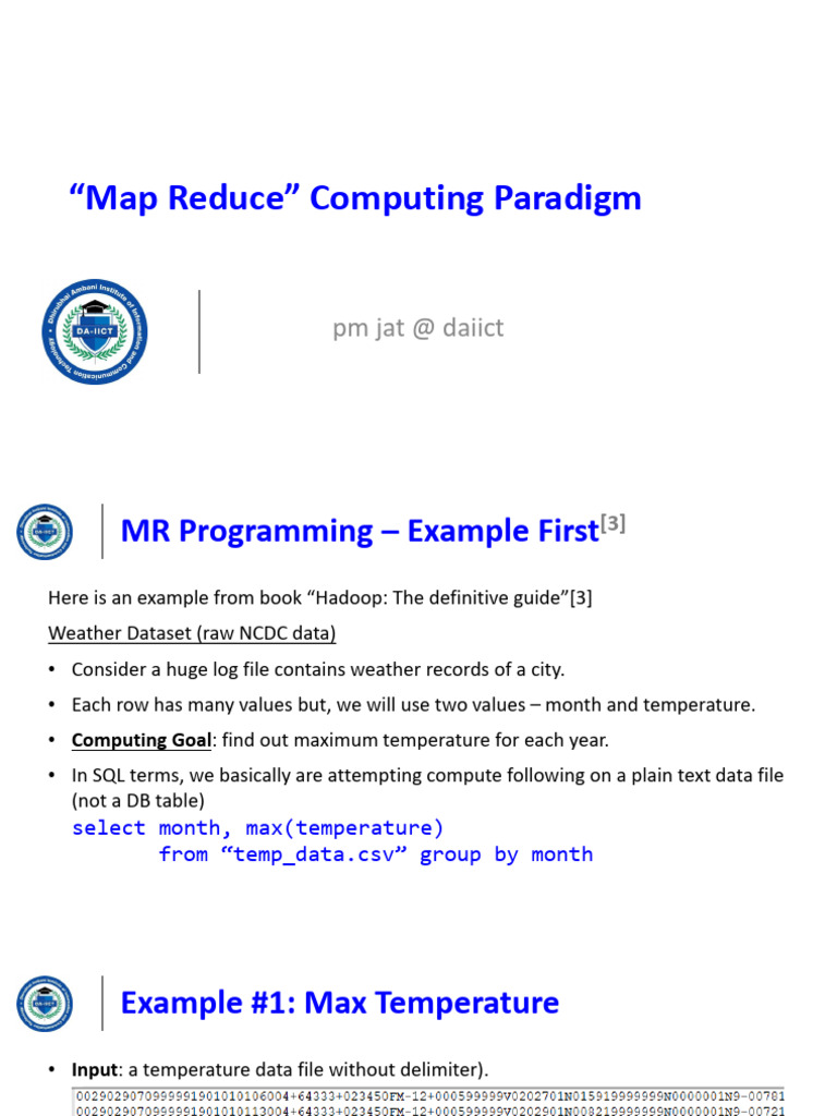 Map Reduce: Max Temperature Calculation | PDF | Map Reduce | Software ...