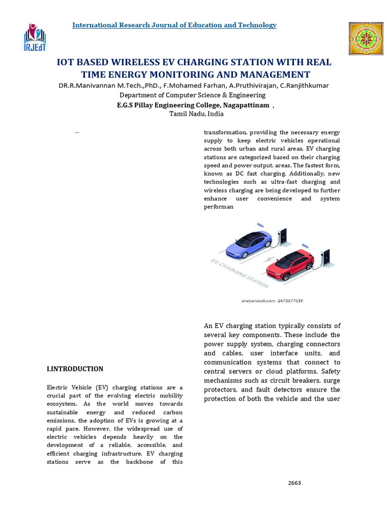 IoT Wireless EV Charging Management | PDF | Internet Of Things ...