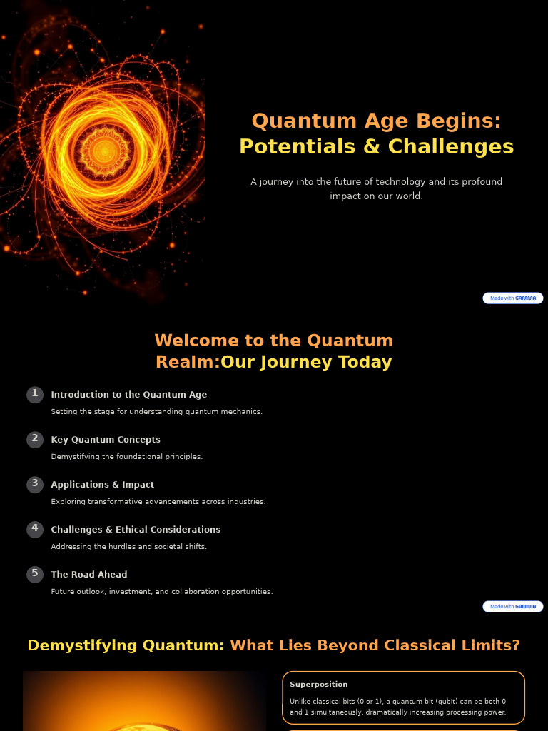 Quantum Age Begins Potentials and Challenges | PDF | Quantum Computing | Applied Mathematics