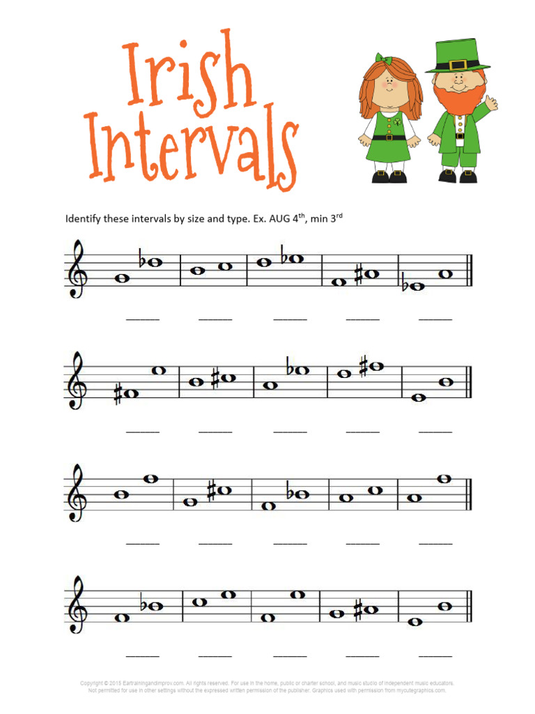Identify Musical Intervals Worksheet | PDF