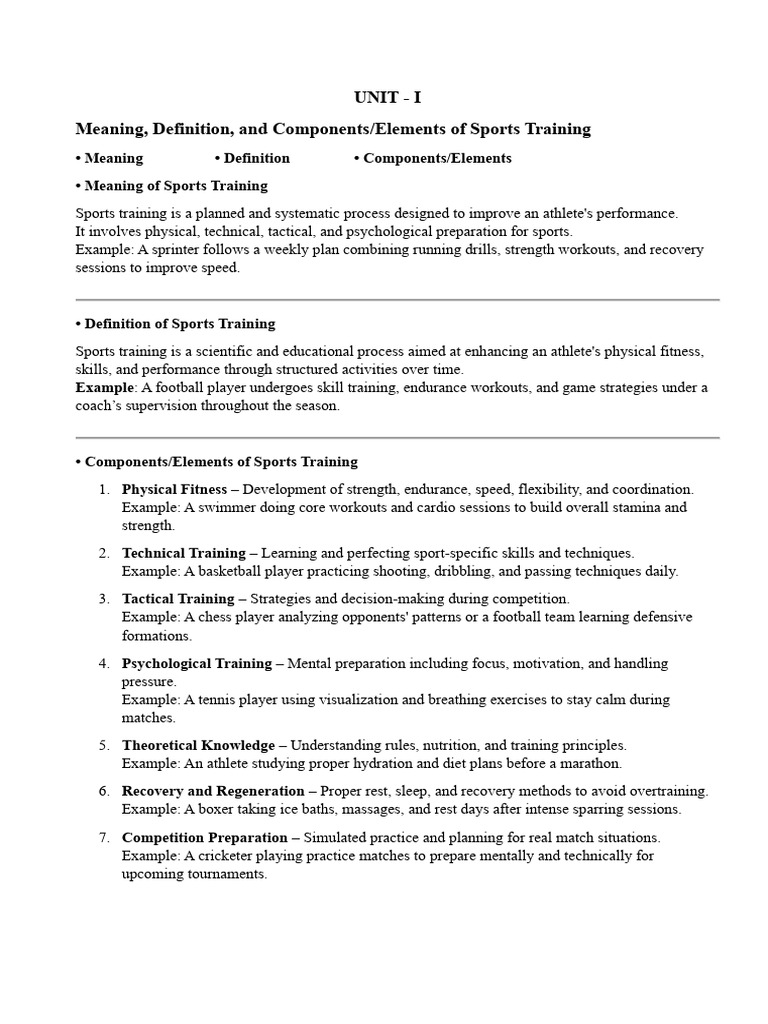 Sy Sports CC Sem III Unit 1 | PDF | Strength Training | Physical Fitness