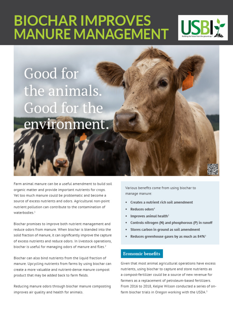 Biochar Benefits for Manure Management | PDF | Manure | Fertilizer