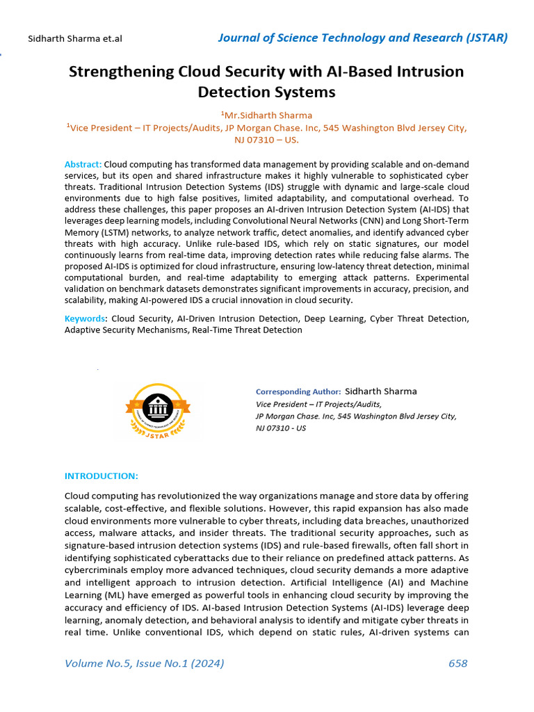 Strengthening Cloud Security With AI-Based Intrusion Detection Systems ...
