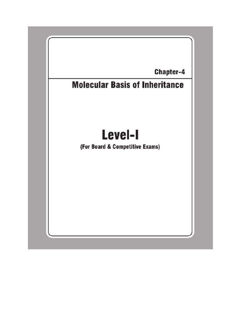 Molecular Basis of Inheritance | PDF
