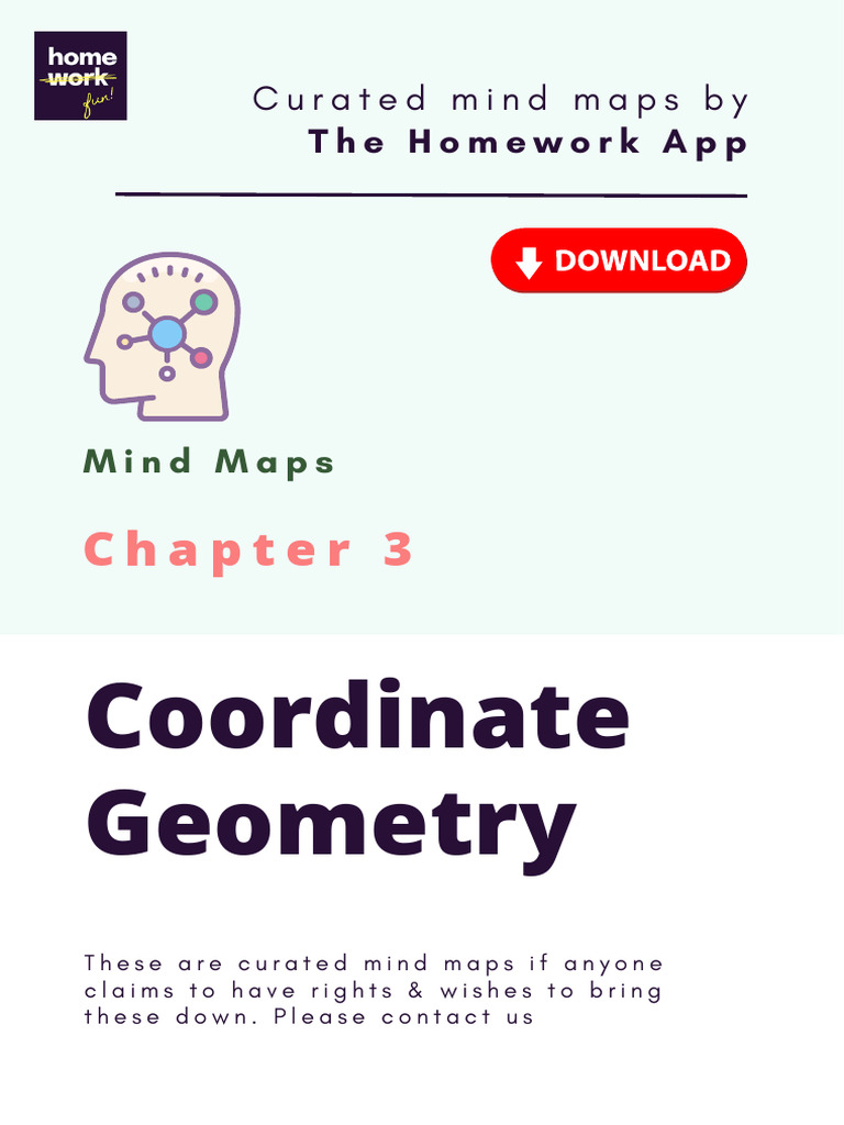 Coordinate Geometry Mind Map | PDF