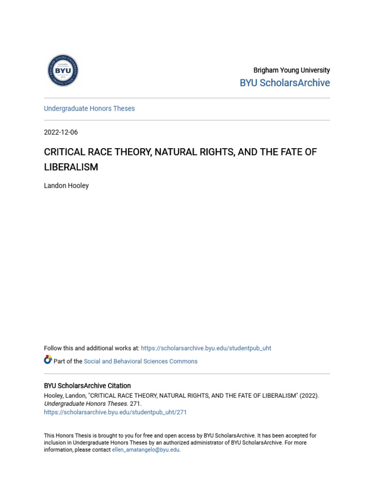 Critical Race Theory vs. Liberalism | PDF | Critical Race Theory | Racism