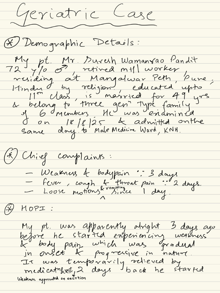 Geriatric Case | PDF